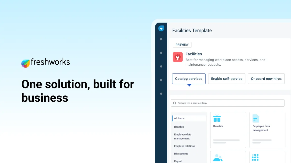 Freshservice for Business Teams | Freshworks