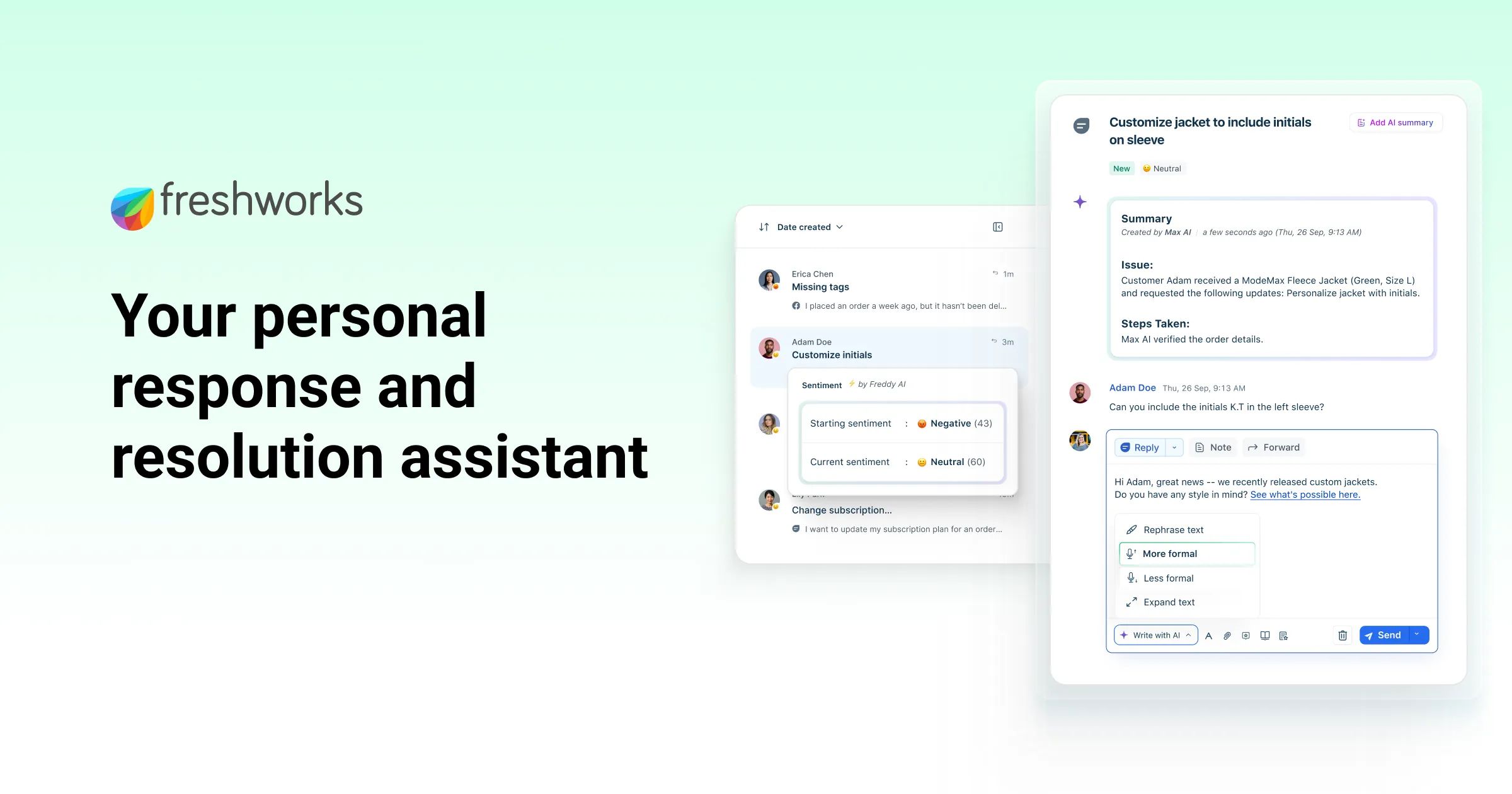 AI for Customer Service | Freddy AI Copilot | Freshworks