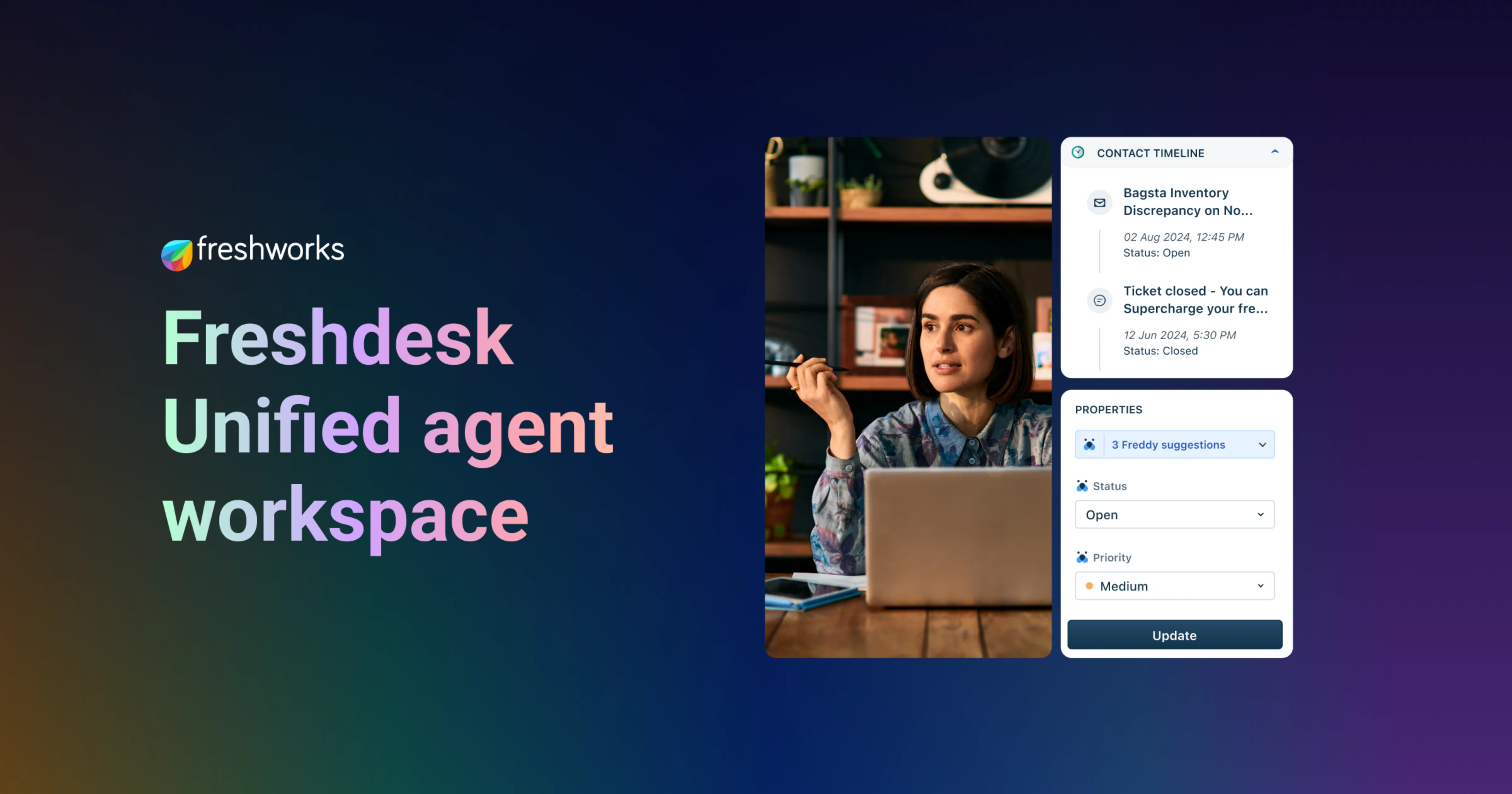 Unified Agent Workspace - Freshdesk by Freshworks