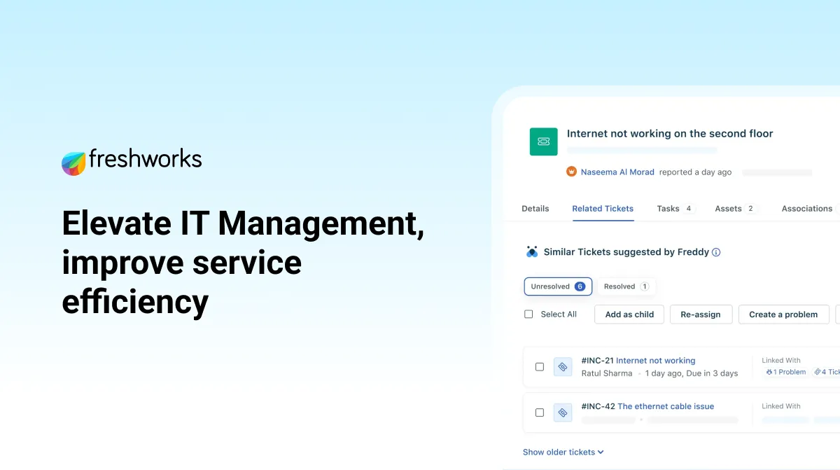 Freshservice: AI-powered ITSM & ESM Solution | Freshworks